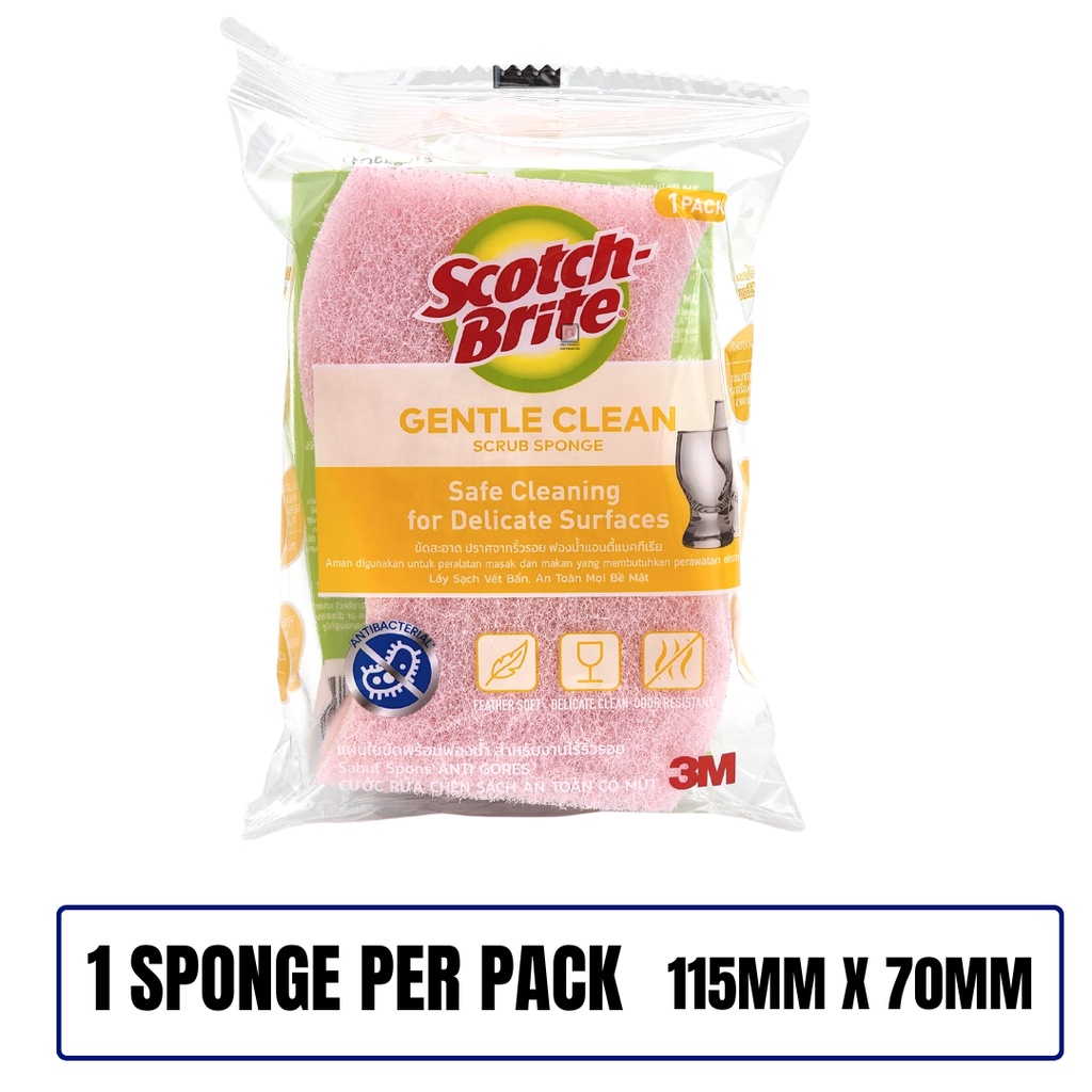 3M Scotch-Brite Sponge Anti-Bacterial Non Scratch Washing Sponge Dish ...