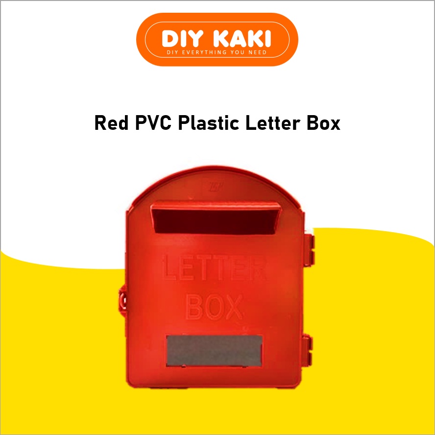 Red PVC Post Letter Box/ RED Plastic Mail Box/ Peti Surat Plastik Merah ...