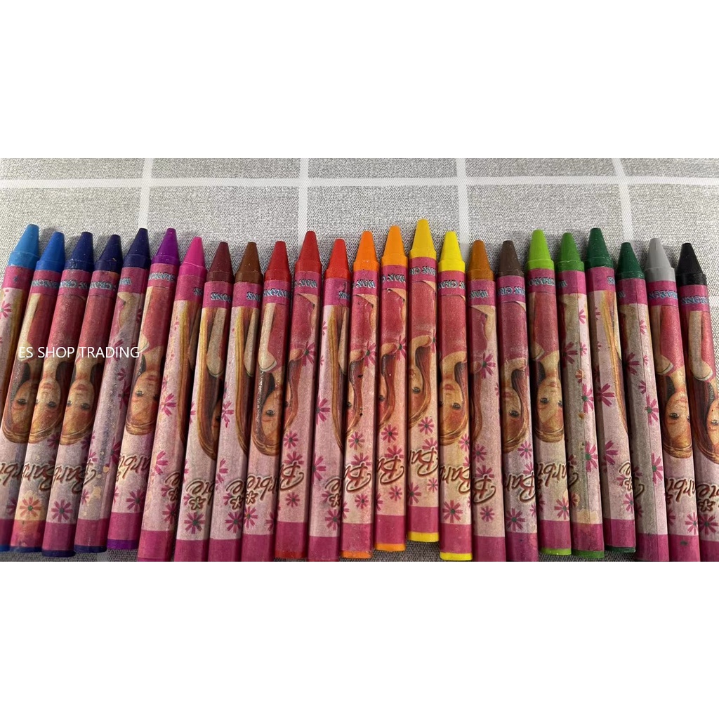 Cartoon Wax Crayons 24PCS Per Box 24 Color Per Box 9cm/Cartoon Wax ...