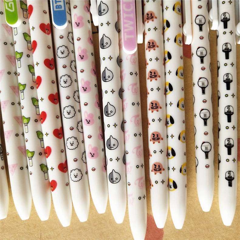 MGQ KPOP BTS BT21 Ball Pen cartoon pattern pen student cute stationery ...