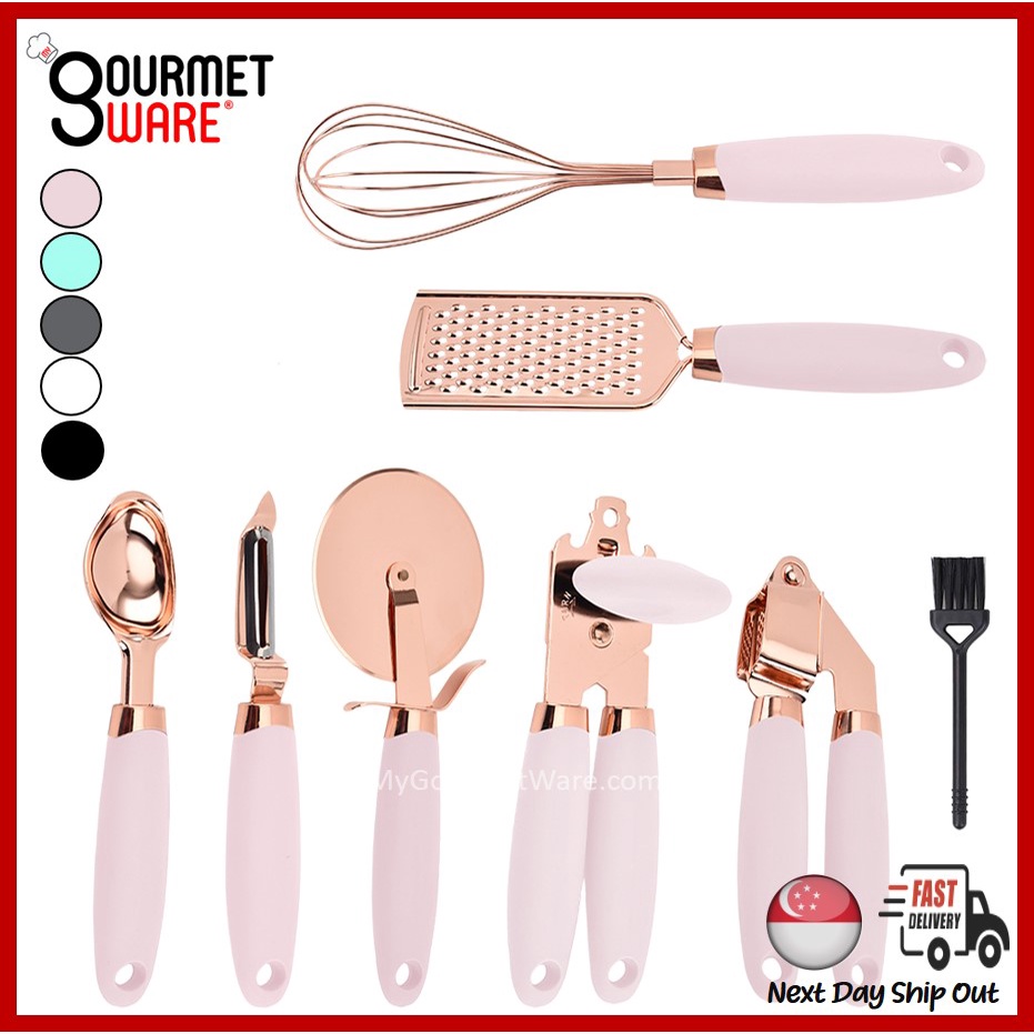 [SG Stock] Premium Rose Gold Kitchen Gadget Set Stainless Steel ...