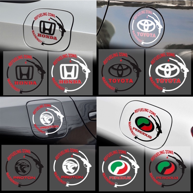 car sticker logo gasoline cap petrol cover cap fuel tank perodua proton ...
