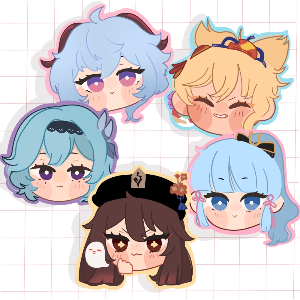 Genshin impact chibi stickers pack 1 | Shopee Singapore