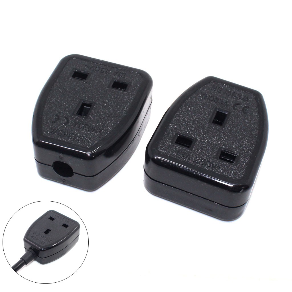 UK British standard power Adaptor detachable female socket 13A 250V ...