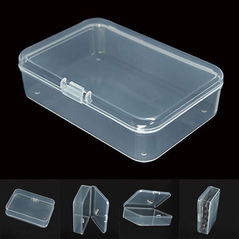 1 Piece Portable Rectangular Transparent Plastic Storage Box with Lid ...