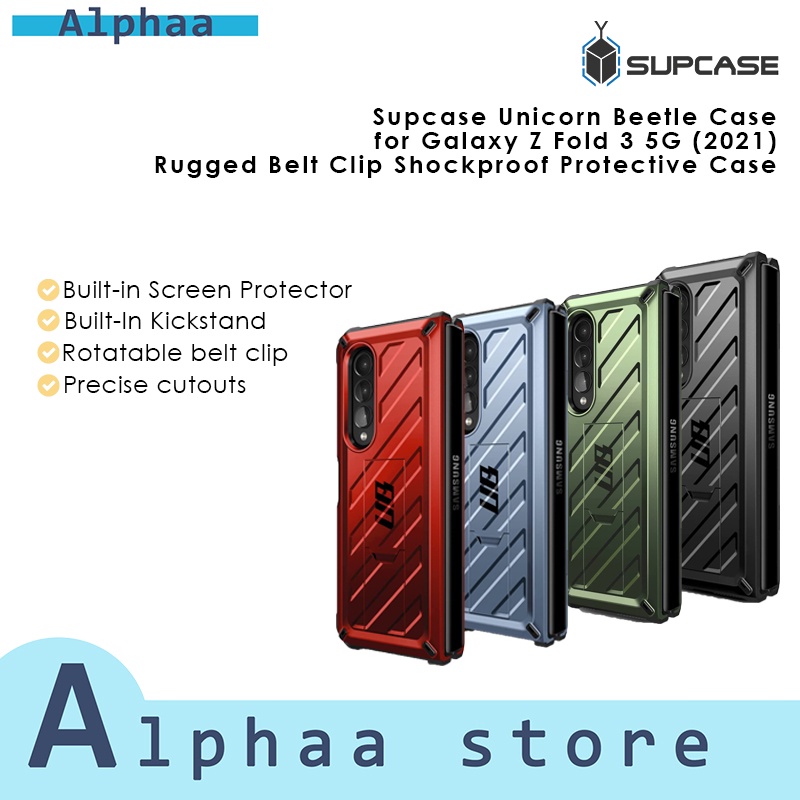 Supcase Unicorn Beetle Case for Galaxy Z Fold 3 5G (2021), Rugged Belt ...