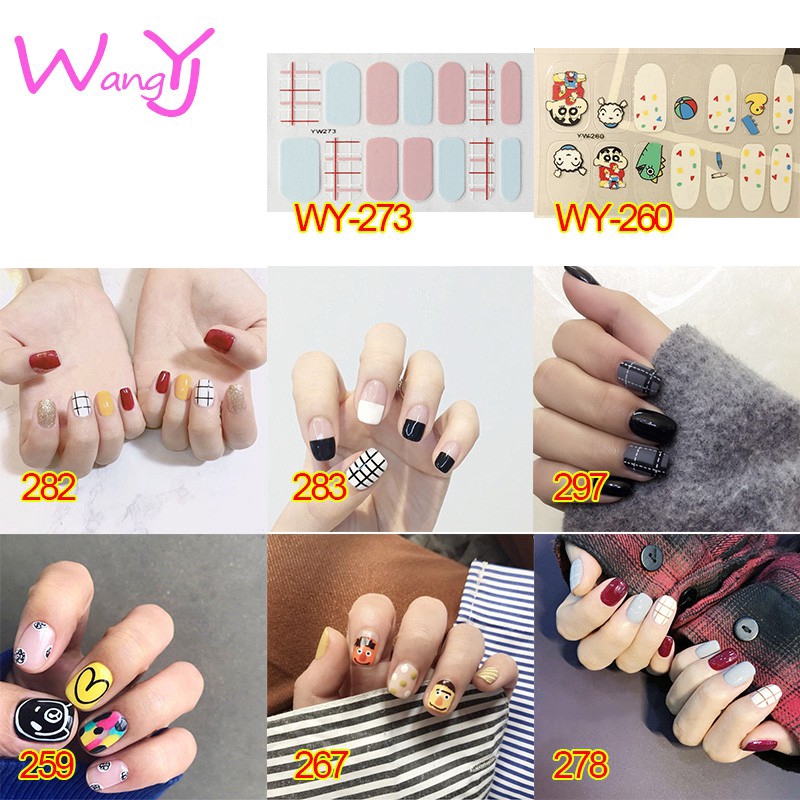 14 stickers Waterproof full-stick nails fingernails tool Nail Stickers ...
