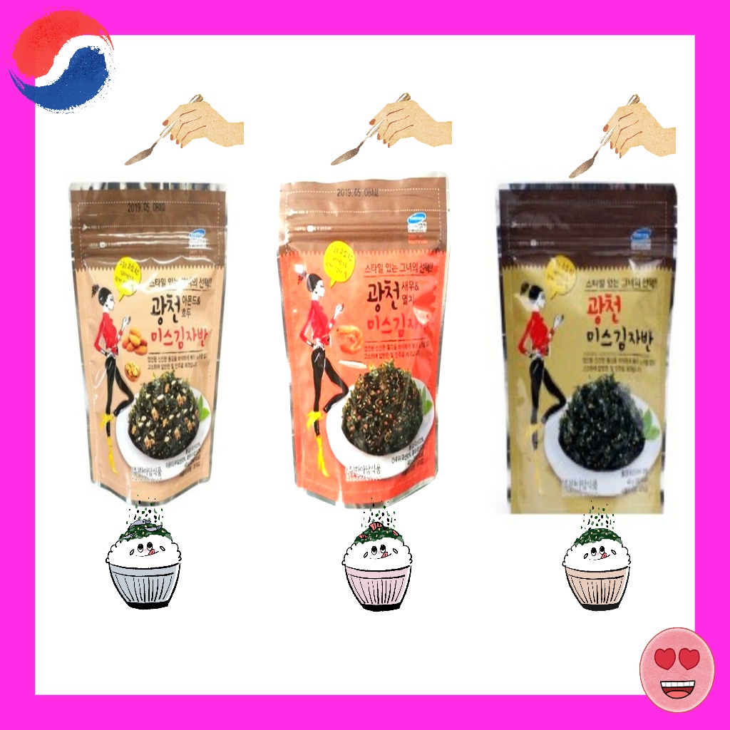 "Miss Kim Ja-ban, Gwangcheon"Korean Seaweed Flake 40 g × 4,40 g × 5 ...