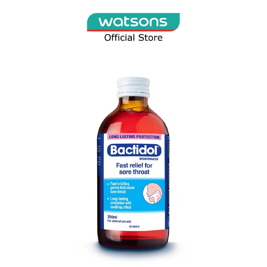 BACTIDOL Mouthwash 250Ml | Shopee Singapore
