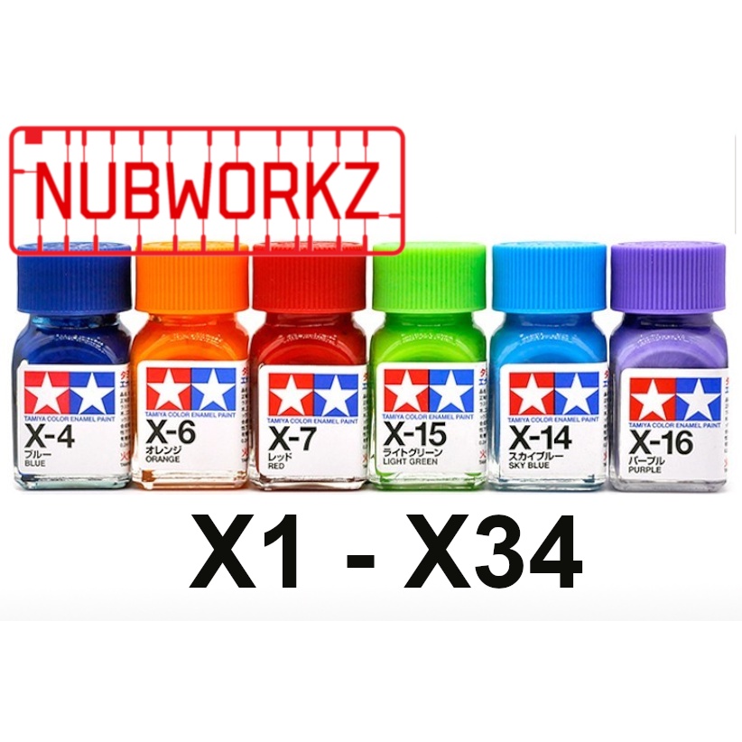 TAMIYA Enamel Gloss Paints |X1 - X34 | 10ml | Shopee Singapore