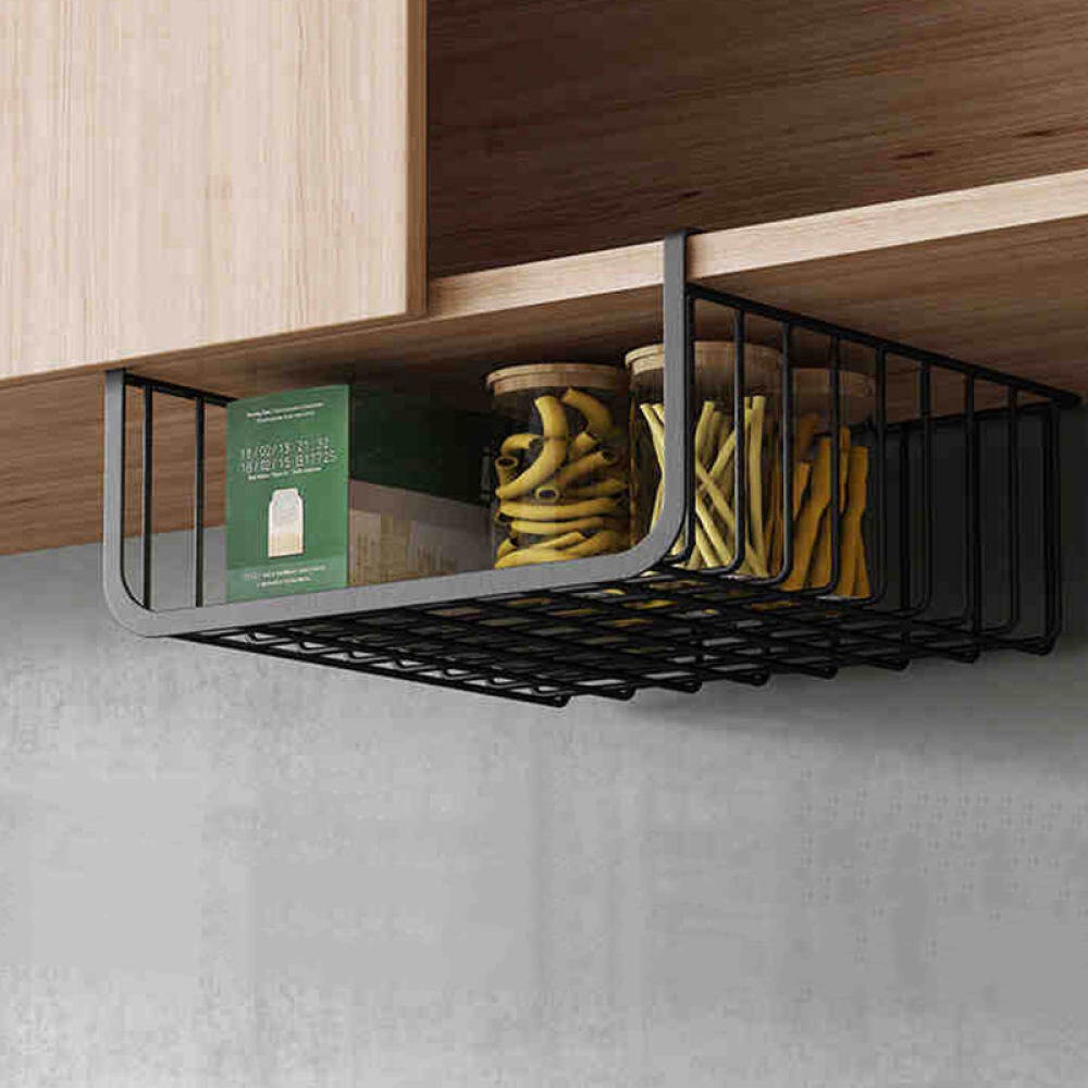 Study office Under Shelf Table Storage Basket Wire Mesh Cabinet ...