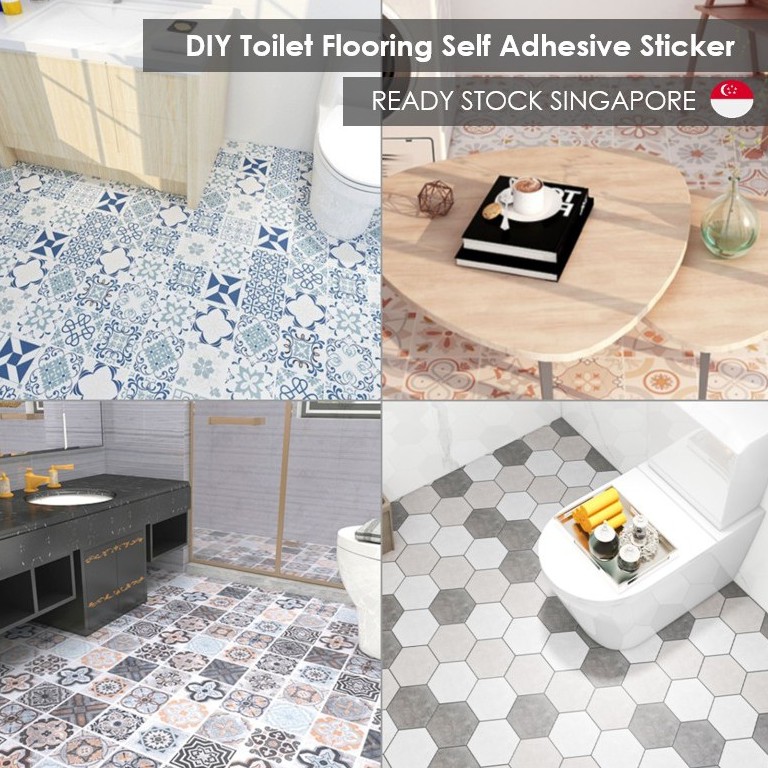 *READY STOCK 🇸🇬* Anti Slip Water Proof Toilet Kitchen Floor Sticker ...