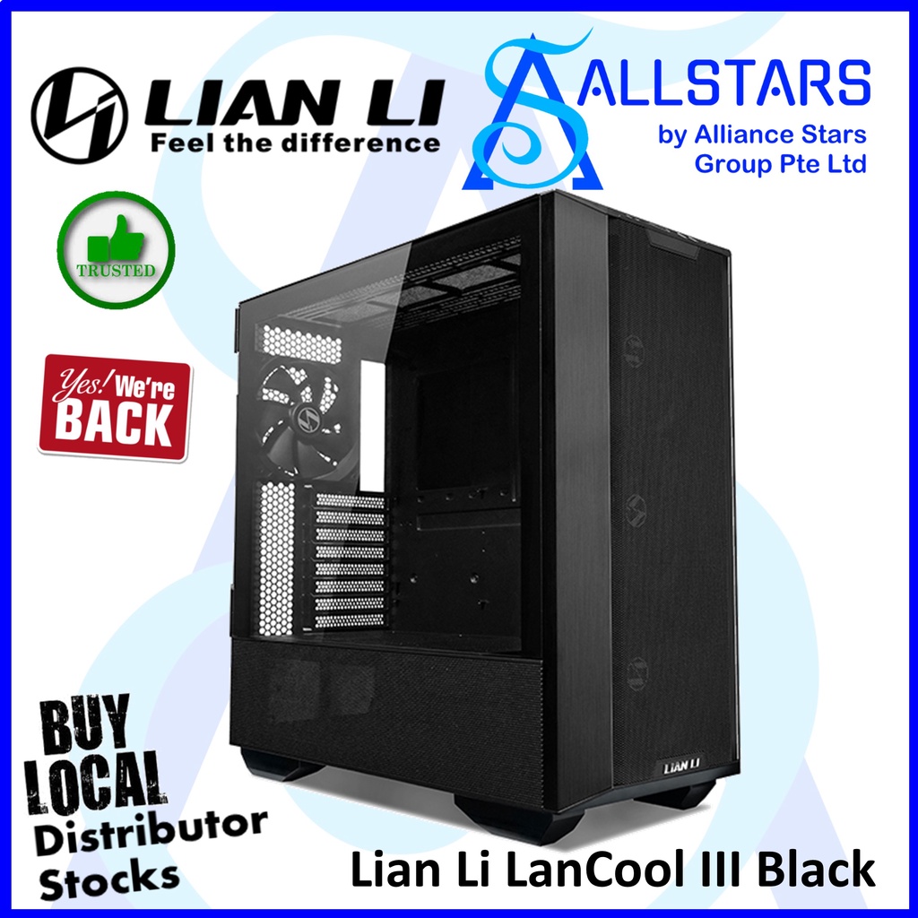Lian Li LanCool III Black / Lancool 3R-X Black ATX Tower Chassis / RGB ...