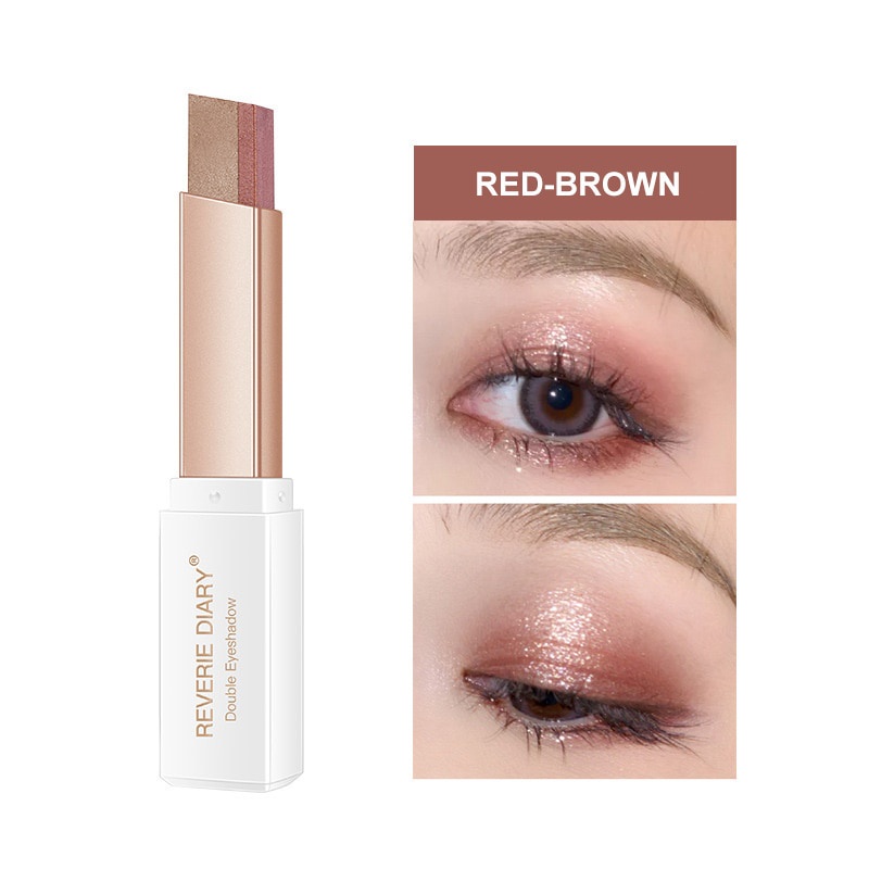Waterproof Bling Double Color Gradient Velvet Eye Makeup Shadow Stick ...