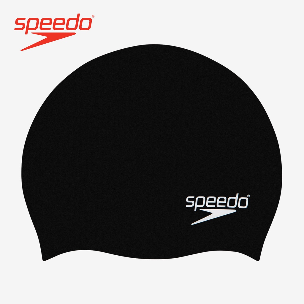 Speedo Kids Boy & Girl Fitness Swim Caps Plain Moulded Silicone - Black ...