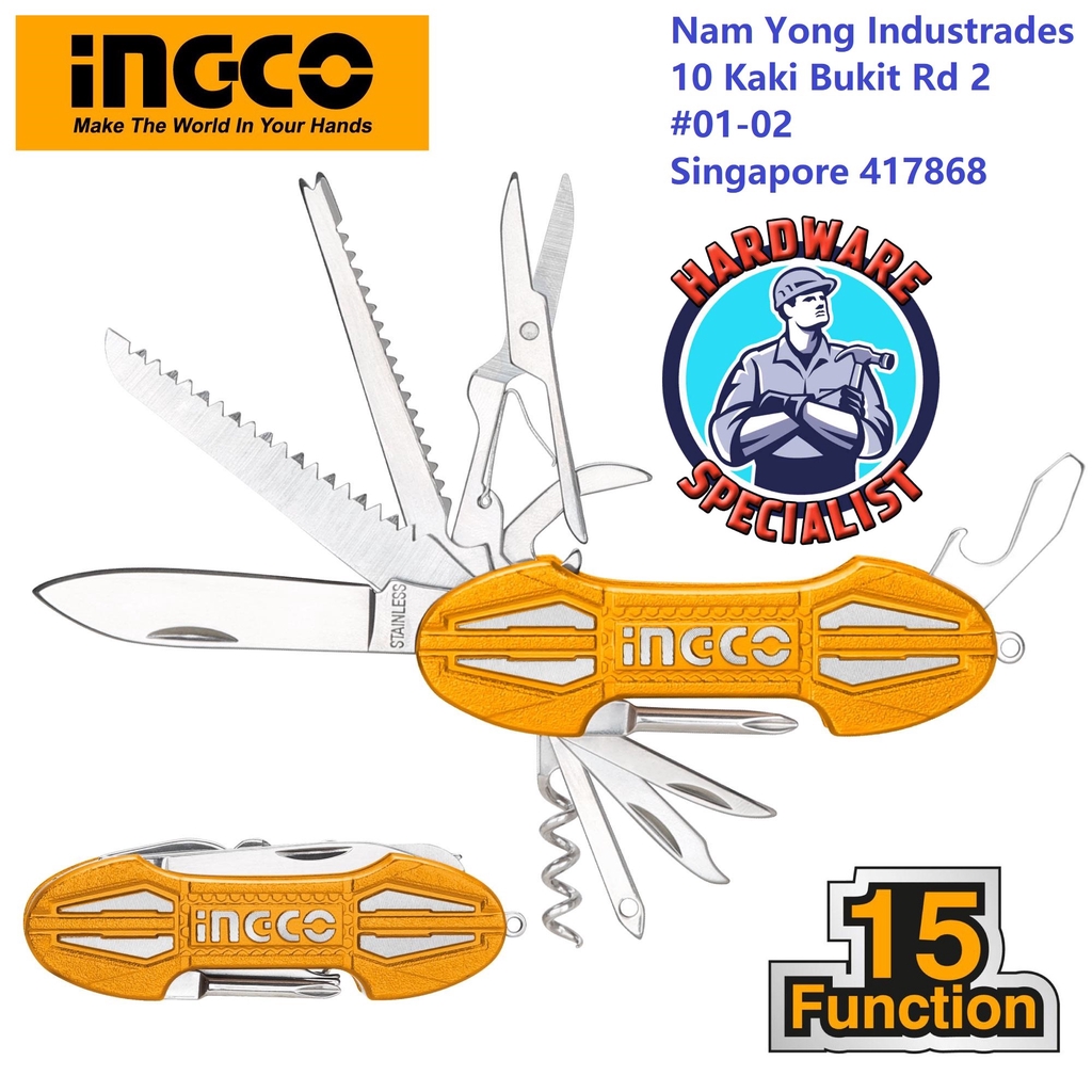 Ingco HMFK8158 15 in 1 Multi Function Knife / Multi Tool | Shopee Singapore