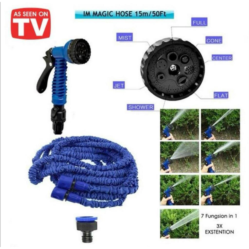 Hose Pipe 25ft Getah Paip Garden Hose Air Flexible Magic Hose Water ...