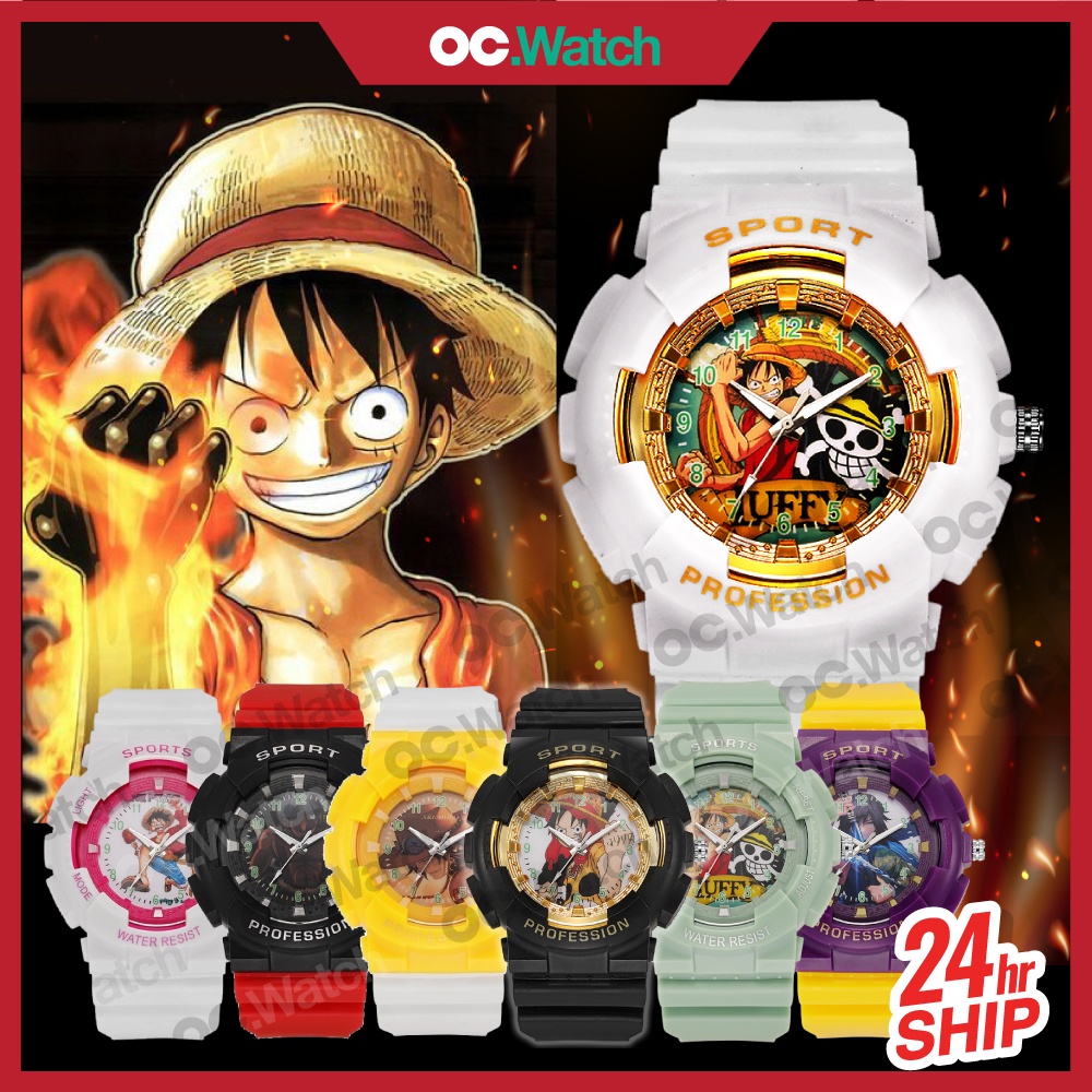 One Piece Analog Kid Boy Anime Watch Jam Tangan Budak Lelaki Perempuan ...