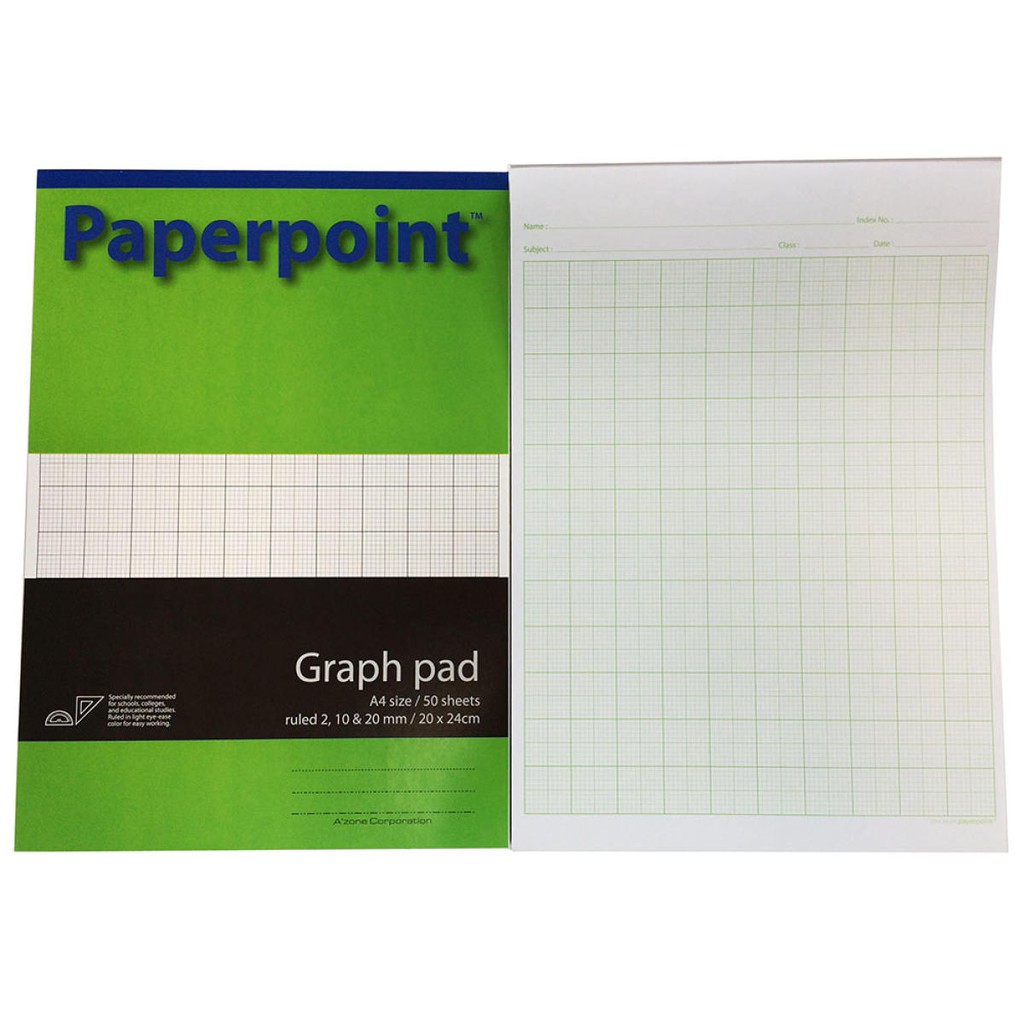 Paperpoint Graph Pad 50'S A4 ( Pack of 3 ) | Shopee Singapore