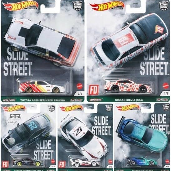 Diecast Hot Wheels SLIDE STREET Toyota AE86 Sprinter Trueno Nissan ...