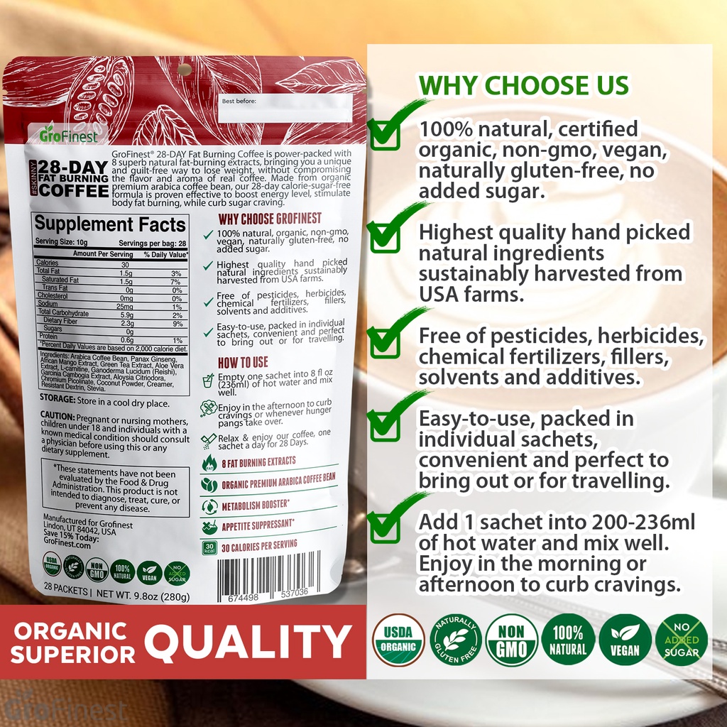 28 Day Fat Burning Coffee - Skinny Slimming Keto Diet Weight Loss Detox ...