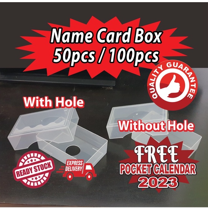 Name Card Box 100pcs 透明pvc名片盒 | Shopee Singapore