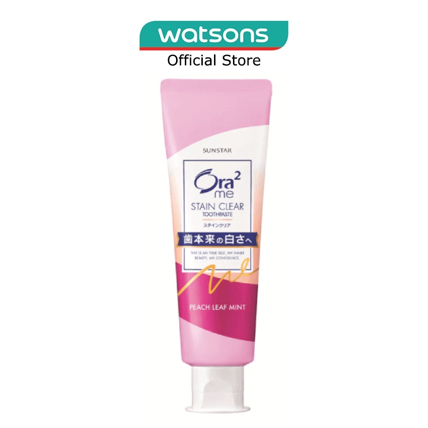 ORA2 Me Stain Clear Toothpaste Peach Leaf Mint 140g | Shopee Singapore