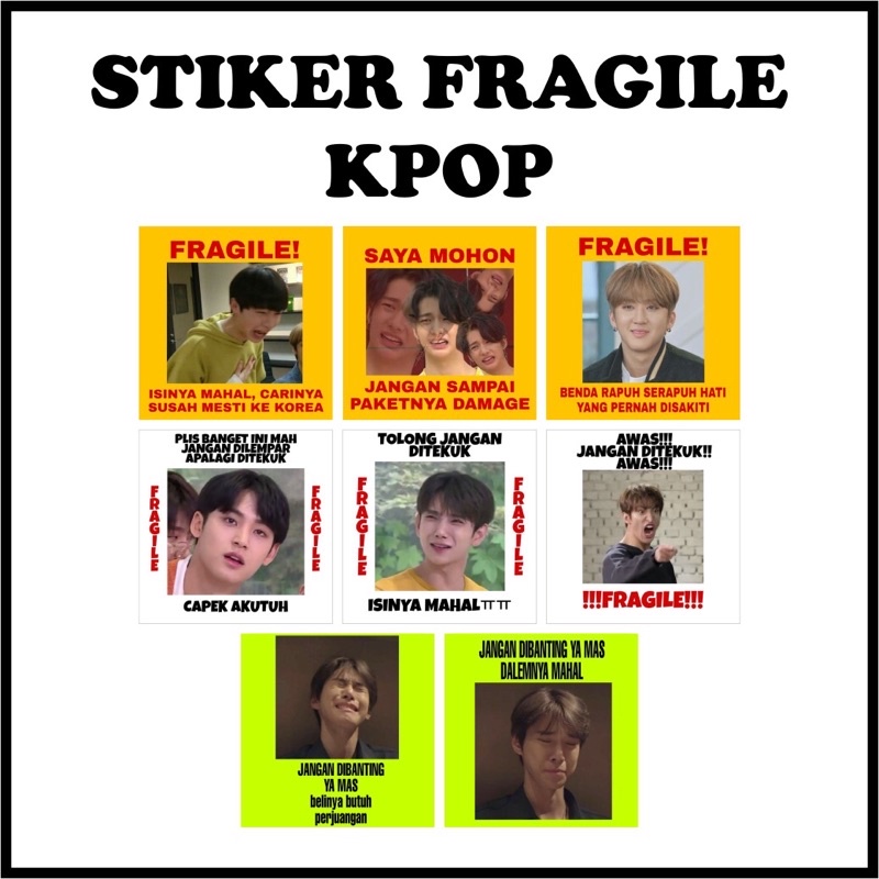 Part 2 CUTE KPOP FRAGILE STICKERS KOREAN DON'T SLAVE STICKERS | Shopee ...