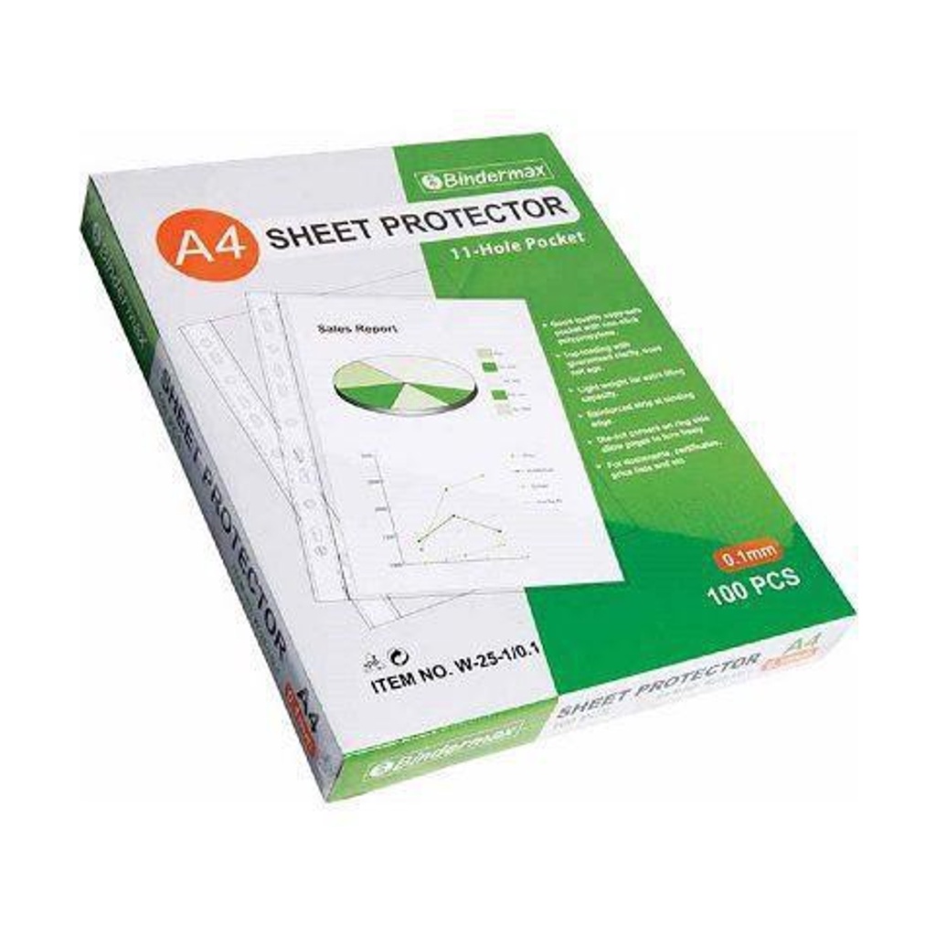 Bindermax W-25-1/0.1 / Suremark SQ-5010 A4 0.1mm 11-Hole Sheet ...