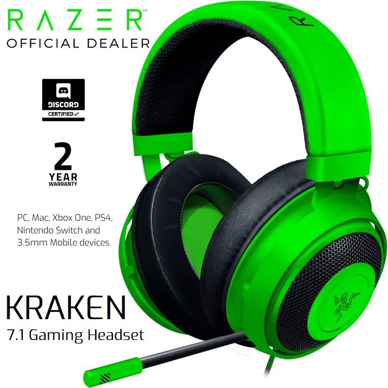 Razer Kraken Multi-Platform Over-the-Ear Gaming Headphones with ...