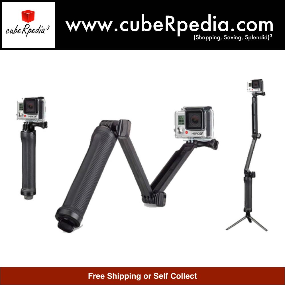 Gopro 3-way selfies stick with tripod | Shopee Singapore