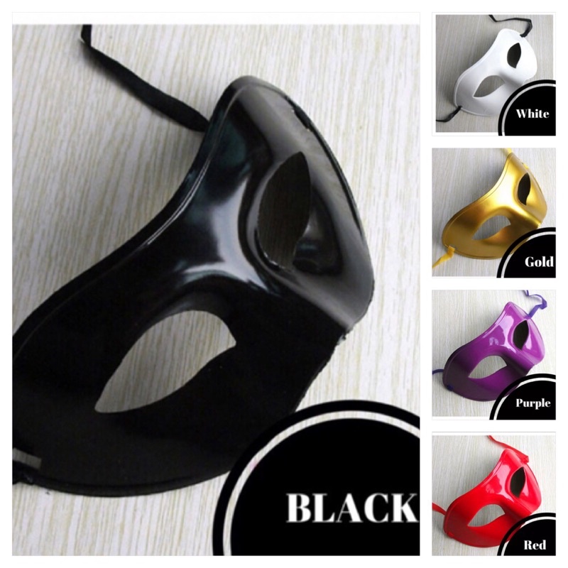 [SG Seller]Retro Masquerade Mask Venetian Masquerade Mask Black for ...