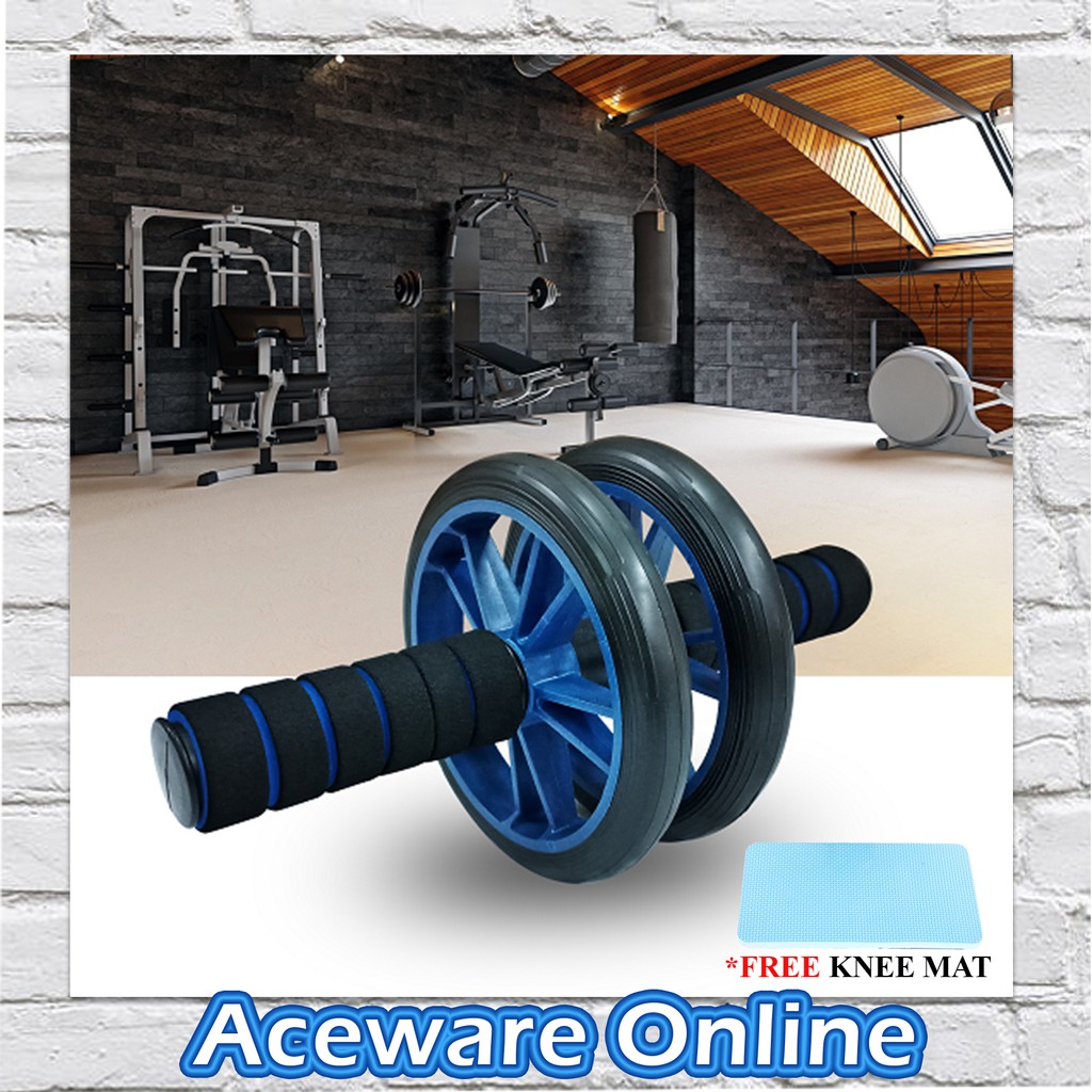 145 Fitness Gym Abs Senaman Perut Wheel Roller Six Pack Training ...