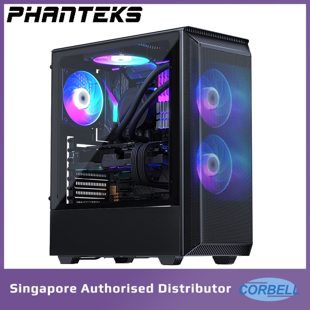 Phanteks Eclipse P300A Airflow Mid Tower Tempered Glass (Black) (PH ...