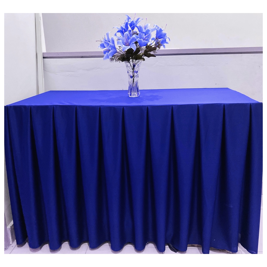 ROYAL BLUE Cover Banquet Table / Table Skirting | Shopee Singapore