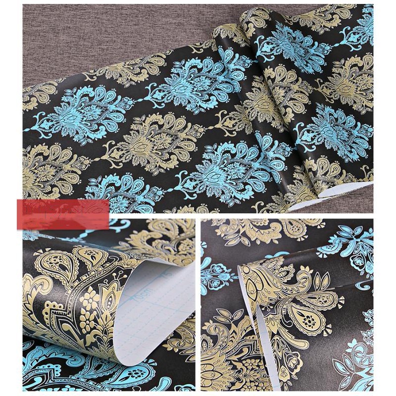 10M X 45CM PVC Wallpaper Self Adhesive Waterproof Silk Walls Sticker ...