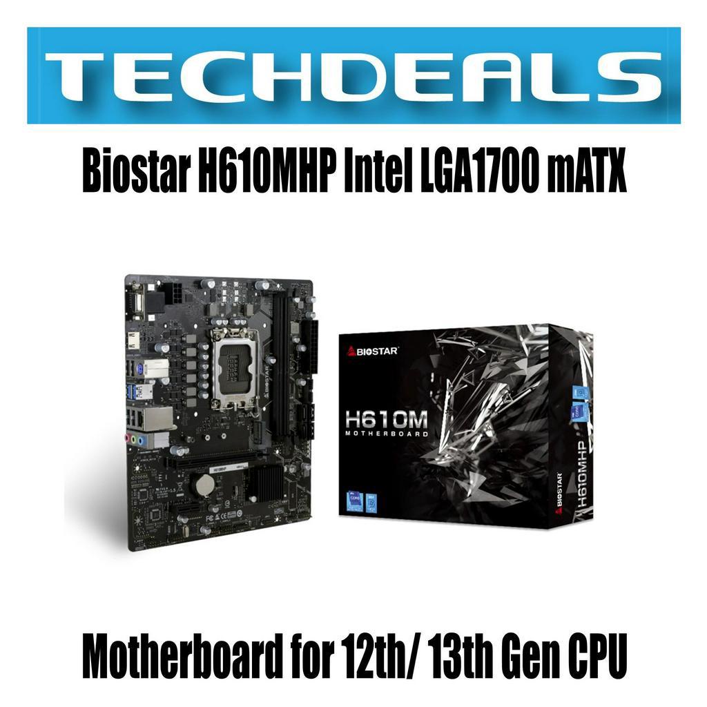 Biostar H610MHP Intel LGA1700 mATX Motherboard for 12th/ 13th Gen CPU ...