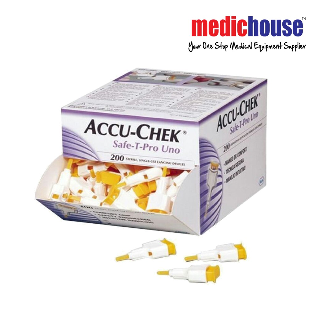 ACCU-CHEK safe-t-pro uno lancing devices 200pcs | Shopee Singapore
