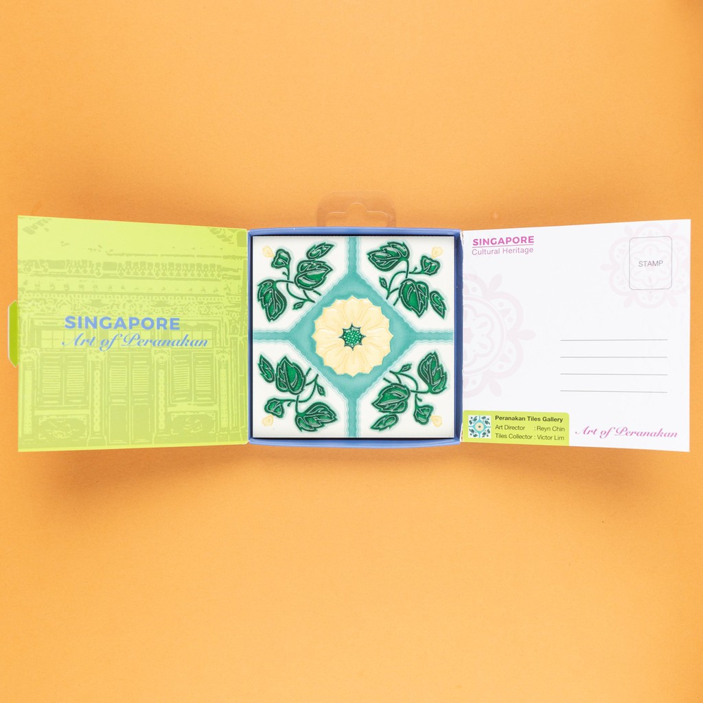 Ceramic Peranakan Tile Coaster Singapore Gift Souvenir | Shopee Singapore