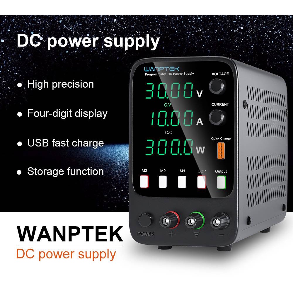 Wanptek Programmable Lab DC Power Supply 30V 10A Adjustable Laboratory Memory Function Bench ...