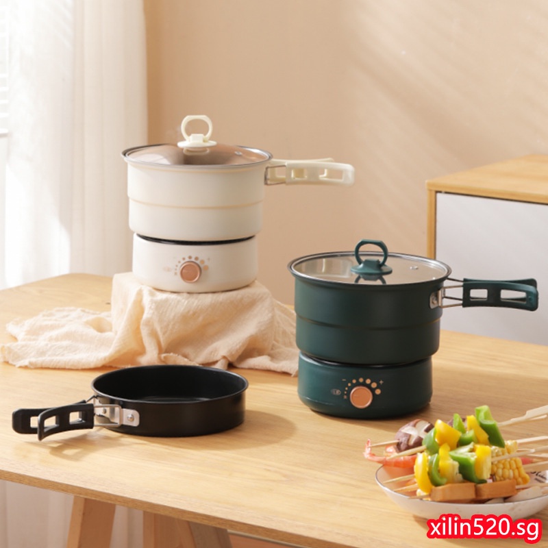 SASIT Portable Cooking Pot Stainless Steel Split Folding Electric Pot ...