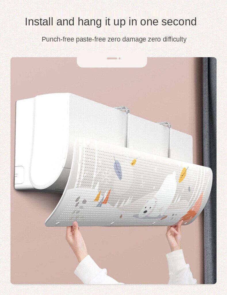 Aircon Deflector Wind Spread Air Conditioner Windshield Deflactor Cover ...
