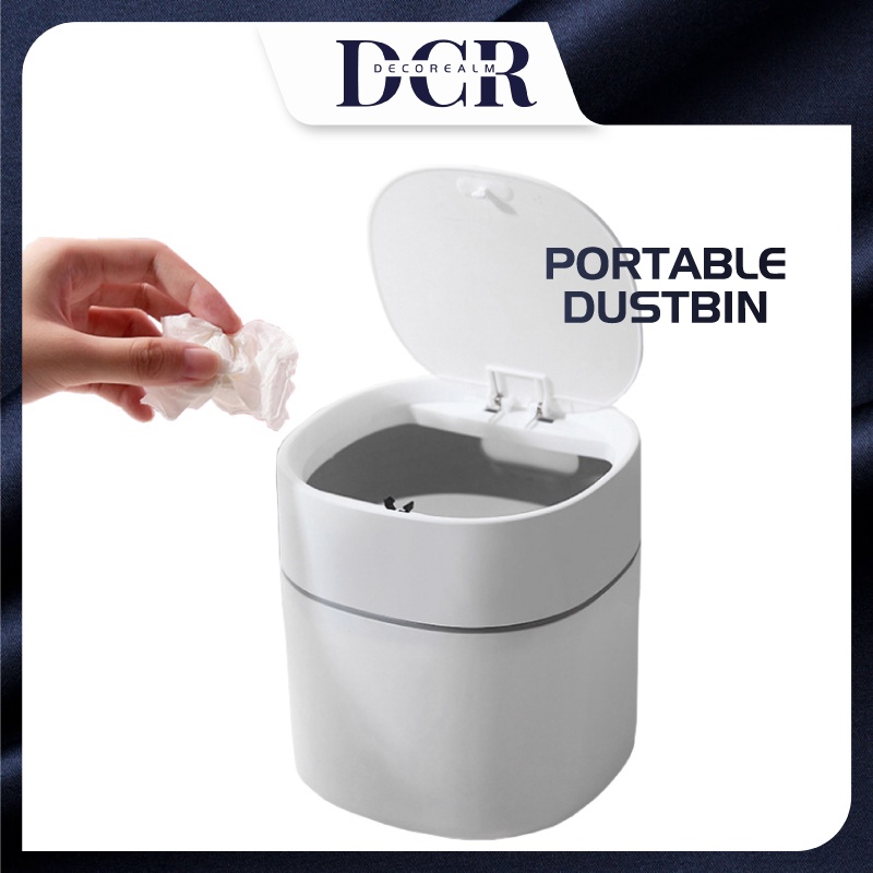 DCR Mini Dustbin Desktop Trash Bin Waste Basket Rubbish Bin Trash Can ...