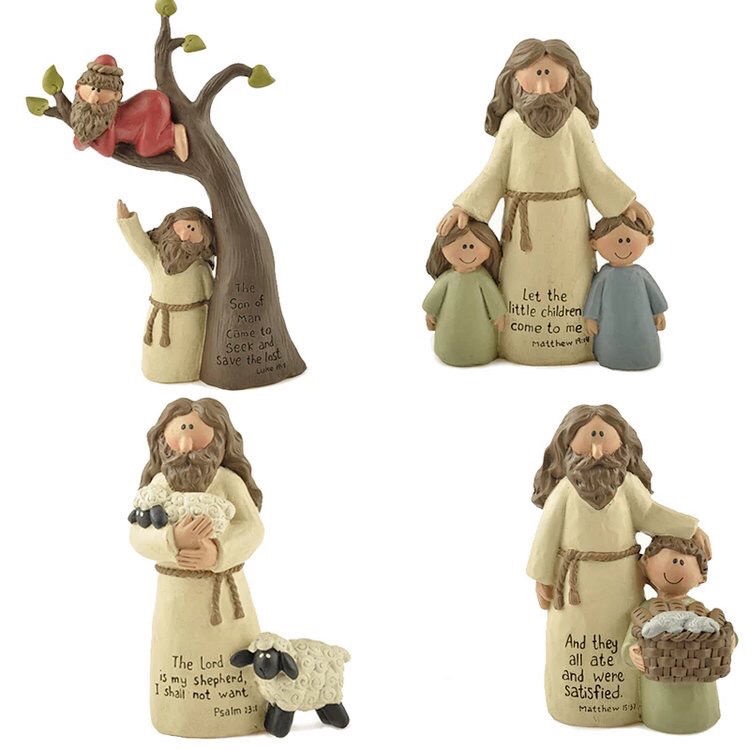 Jesus Resin Ornaments Catholic Christian Gifts Original Table Hand ...