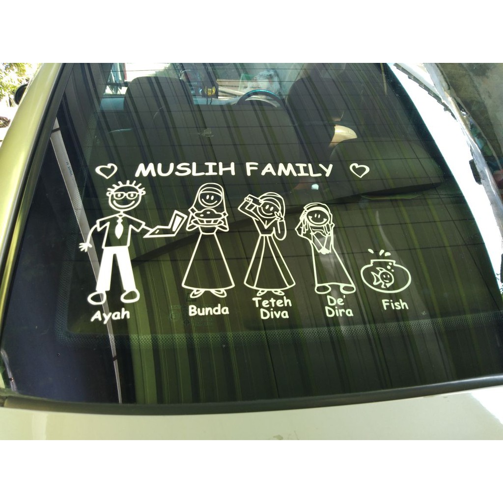 Car Sticker Muslim Family Sticker Muslim Family Sticker | Shopee Singapore