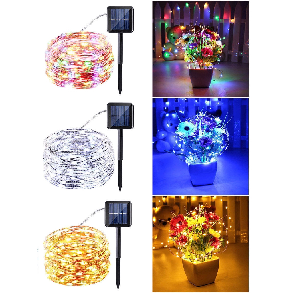 Fast Shipping 10M/22M Solar Powered 200 Leds Solar Fairy String Lights ...