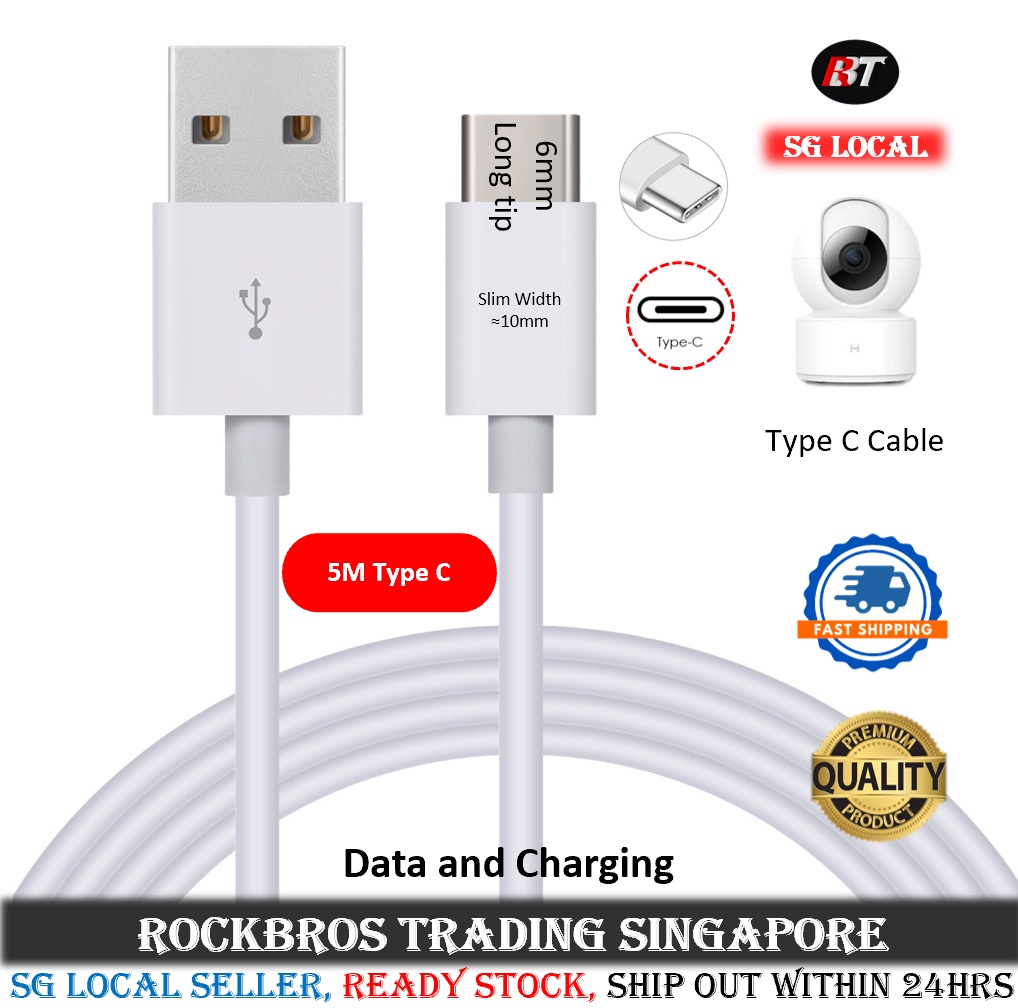[SG SELLER] Micro USB Cable 2m 3m 5m 8m for Xiaomi CCTV 5 meter micro ...