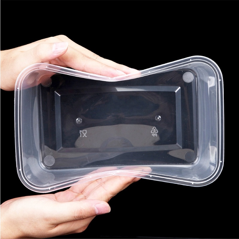 SG READY STOCK- 50pcs High Quality Disposable Rectangular Plastic Food ...