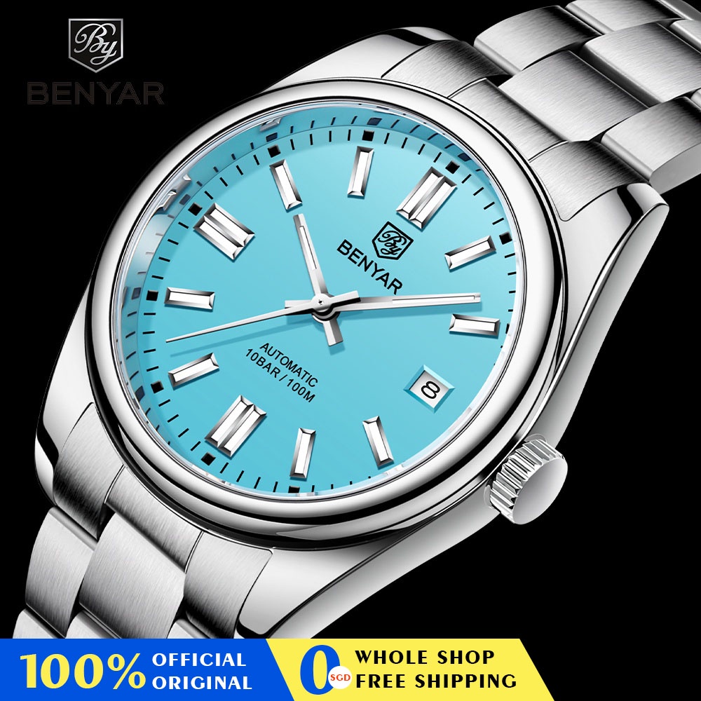 100% official BENYAR watch 40mm automatic watch men watch stainless ...