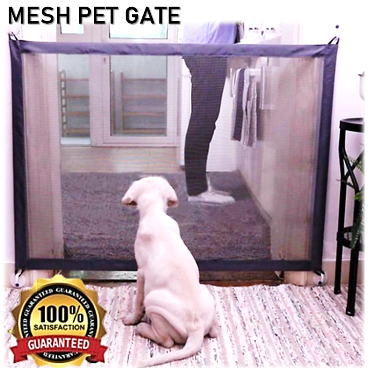 Magic Mesh Pet Gate Enclosure Fences Puppy Dog Net Guard Safety Door ...